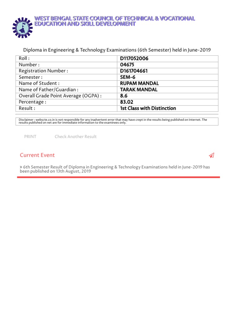 West Bengal State Council of Technical & Vocational Education and Skill Development | PDF