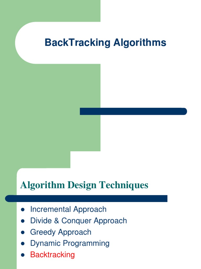 Back Track | PDF | Discrete Mathematics | Theoretical Computer Science