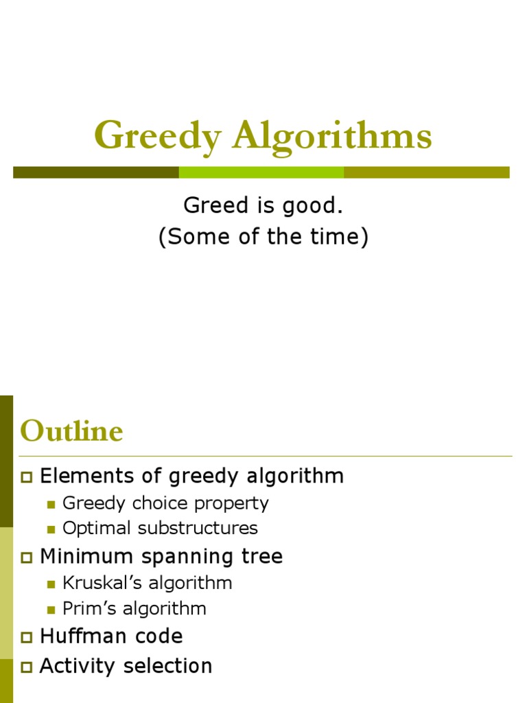 Greedy Algorithms | PDF | Mathematical Optimization | Dynamic Programming