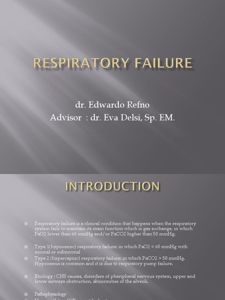 Respiratory Failure Revisi | PDF | Respiratory System | Respiratory Tract