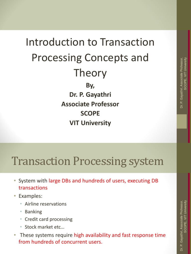 Transaction Processing-1 | Download Free PDF | Database Transaction | Process (Computing)