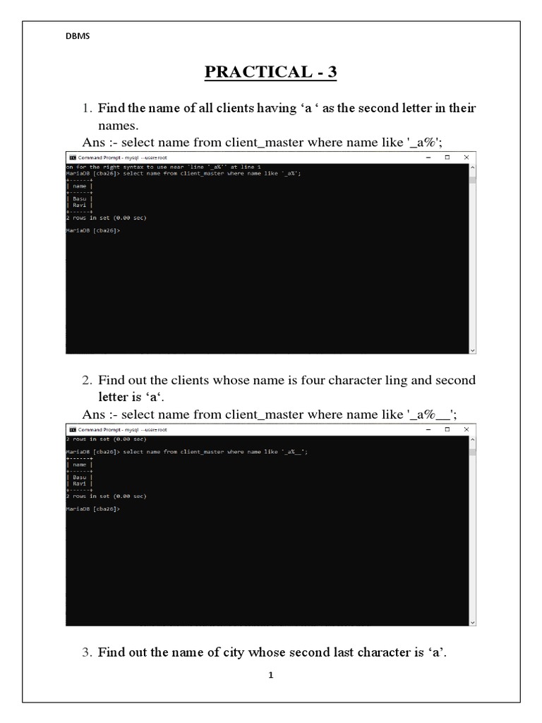 Practical - 3 PDF | PDF | Databases | Information Technology Management