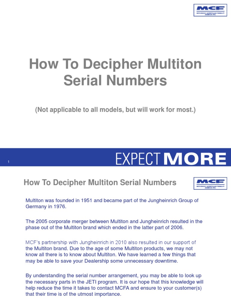 HOW To Decipher Multiton Serial Numbers | PDF | Information Technology | Computing