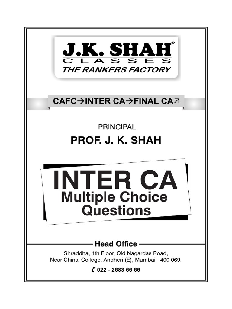 Jkshah Company Law MCQ | PDF | Guarantee | Negotiable Instrument
