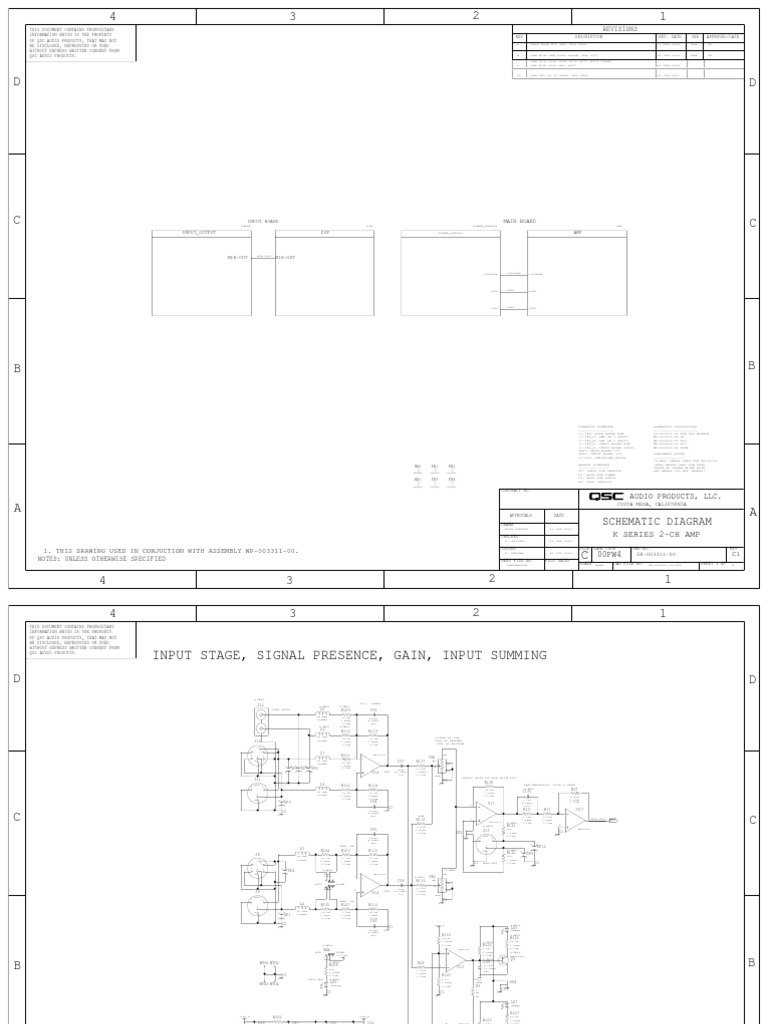 Schematics and Component Layout for QSC Audio Products Speaker System | PDF