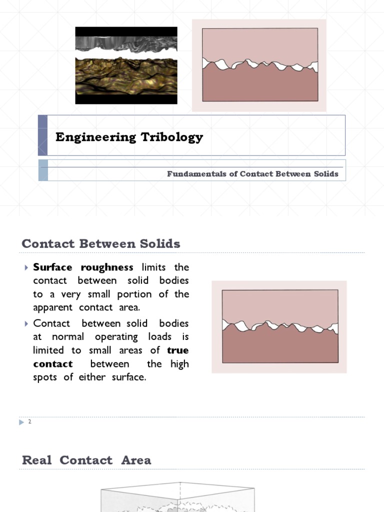 Engineering Tribology: Fundamentals of Contact Between Solids | PDF