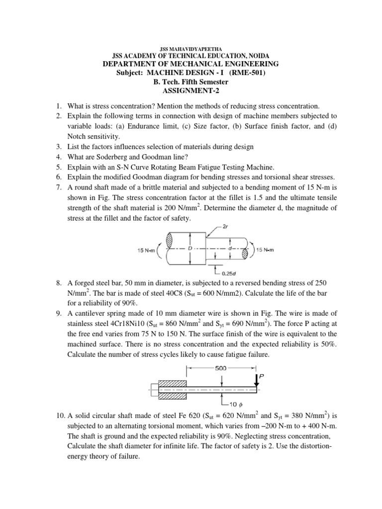 Machine Design Assignment-2 | PDF