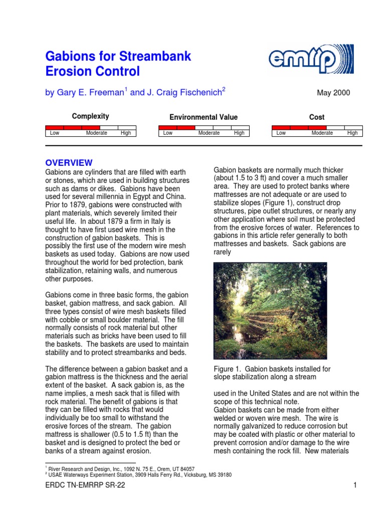 Gabions For Streambank Erosion Control PDF | PDF | Geotechnical ...