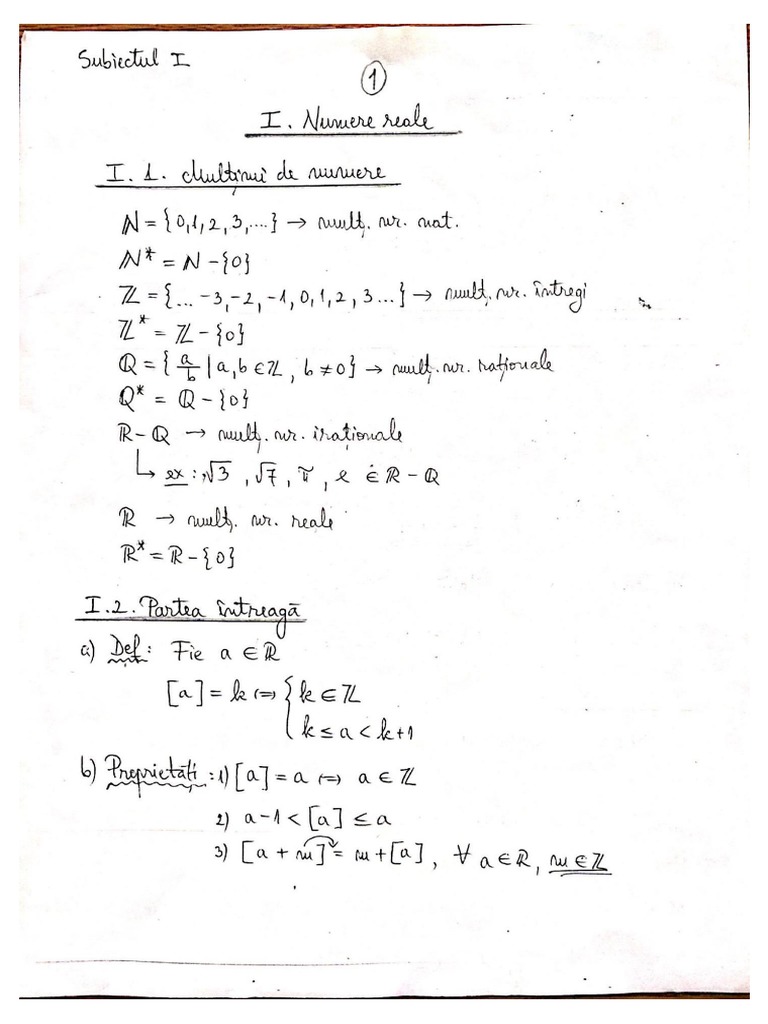 Matematica BAC Teorie PDF | PDF