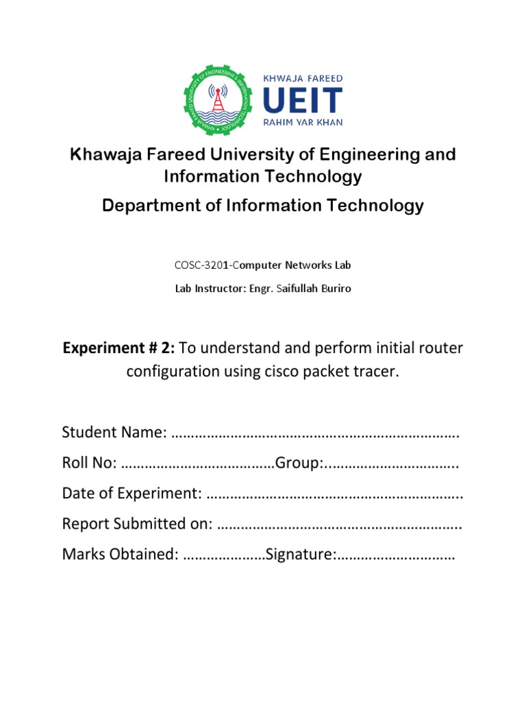 CN Lab 2 | PDF | Router (Computing) | Network Switch
