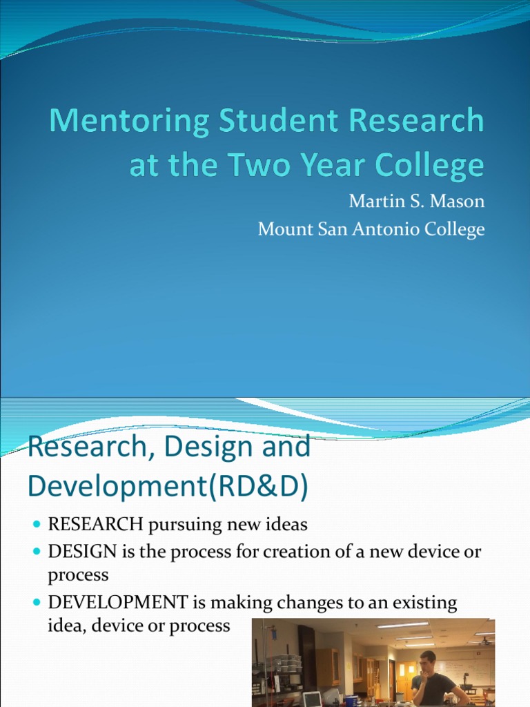 Mentoring Two Year College Research Students | PDF | Science ...