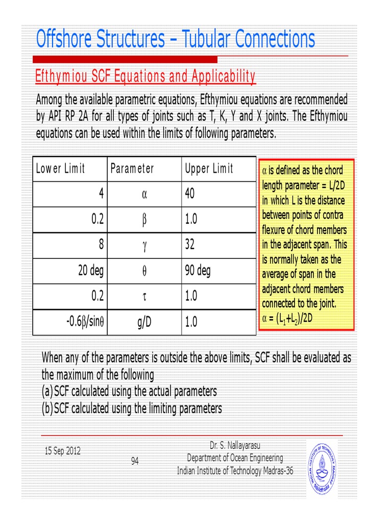 Module 4 - Tubular Joint API RP 2A Design PDF | PDF | Fatigue (Material ...