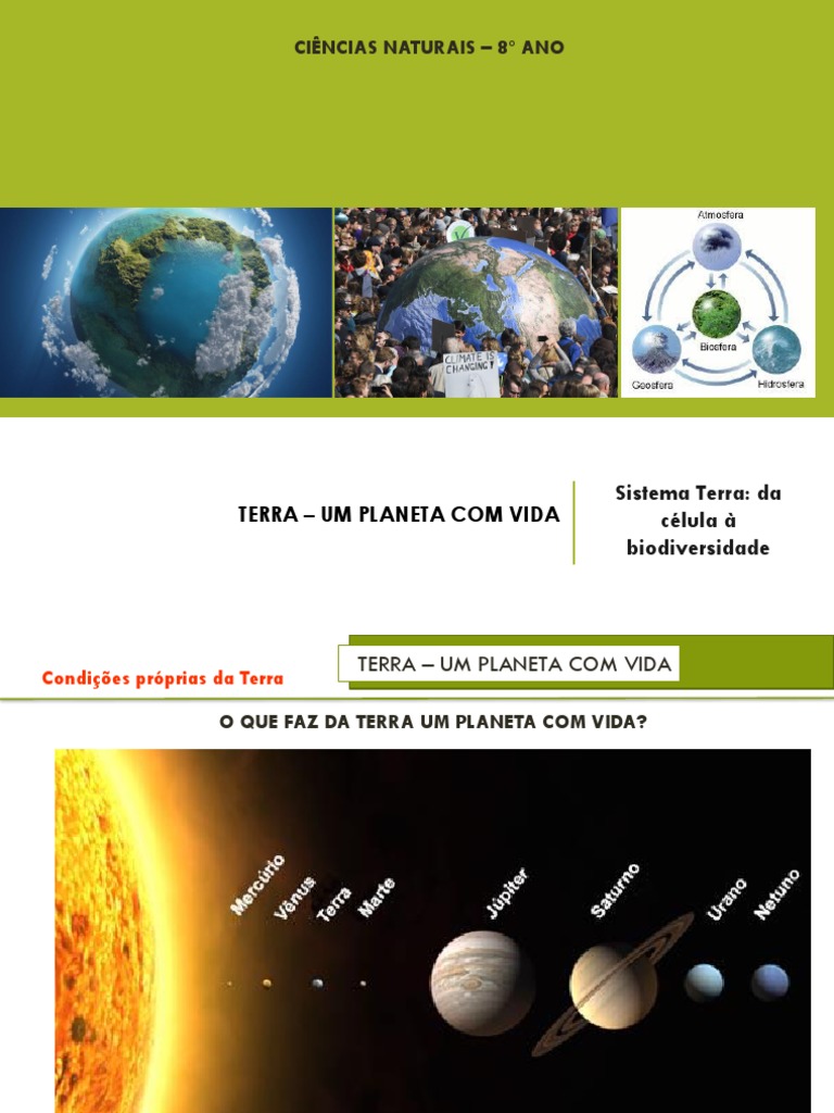 Terra Um Planeta Vida | PDF | Célula (Biologia) | Terra