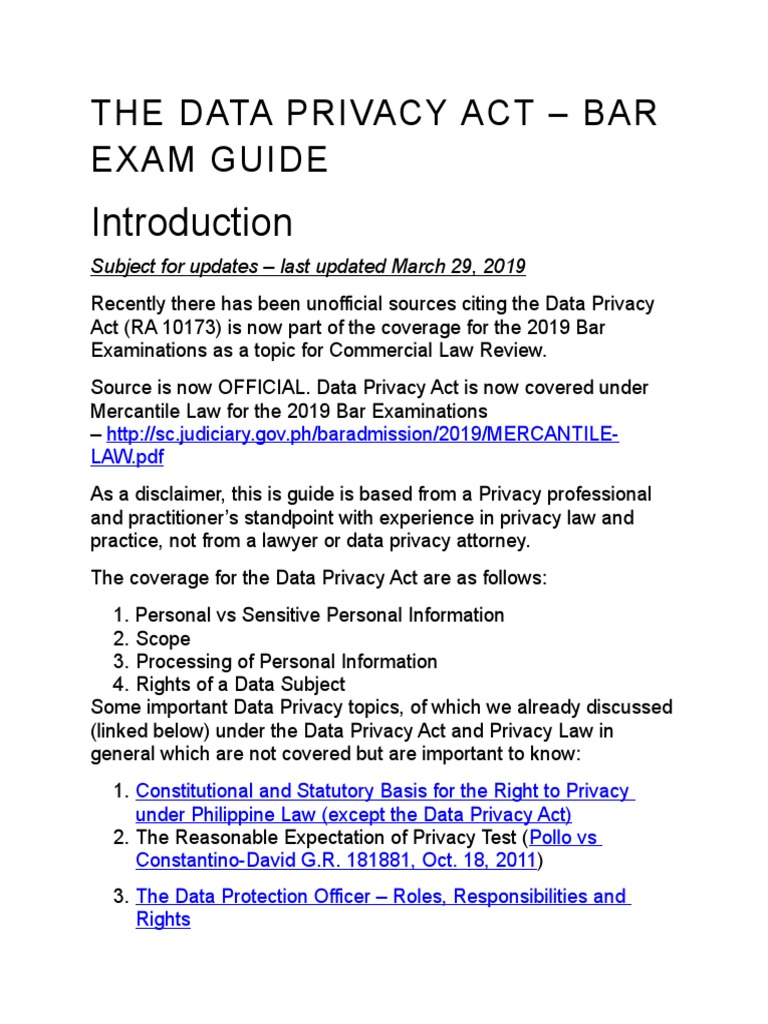 The Data Privacy Act | PDF | Personally Identifiable Information ...