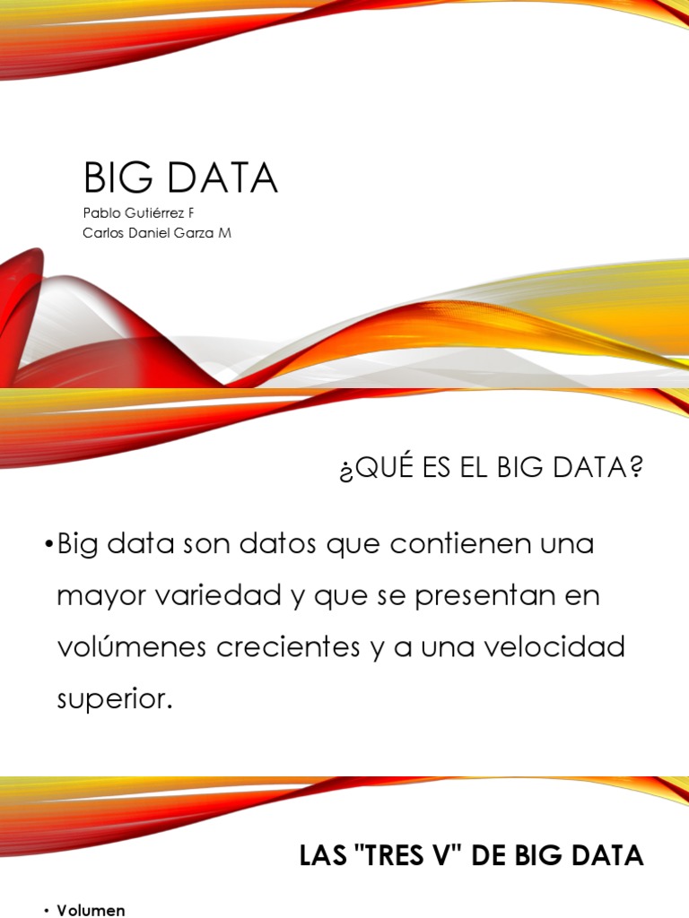Presentacion Big Data | PDF | Big Data | Tecnologías de la información