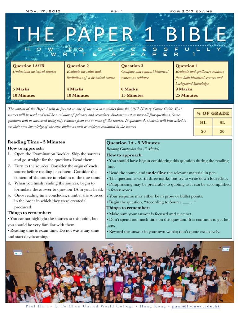 IB History Paper 1 Bible | PDF | Essays | Bias