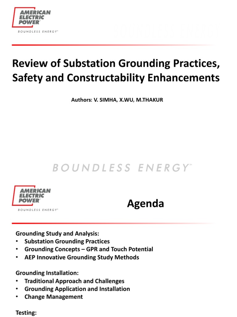 2 Simha AEP Grounding Practices CIGRE Paper Presentation | PDF ...