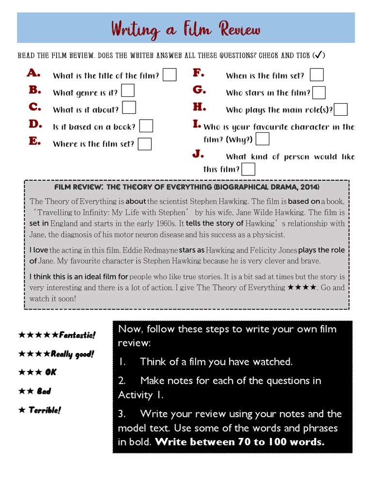 Writing A Film Review | PDF