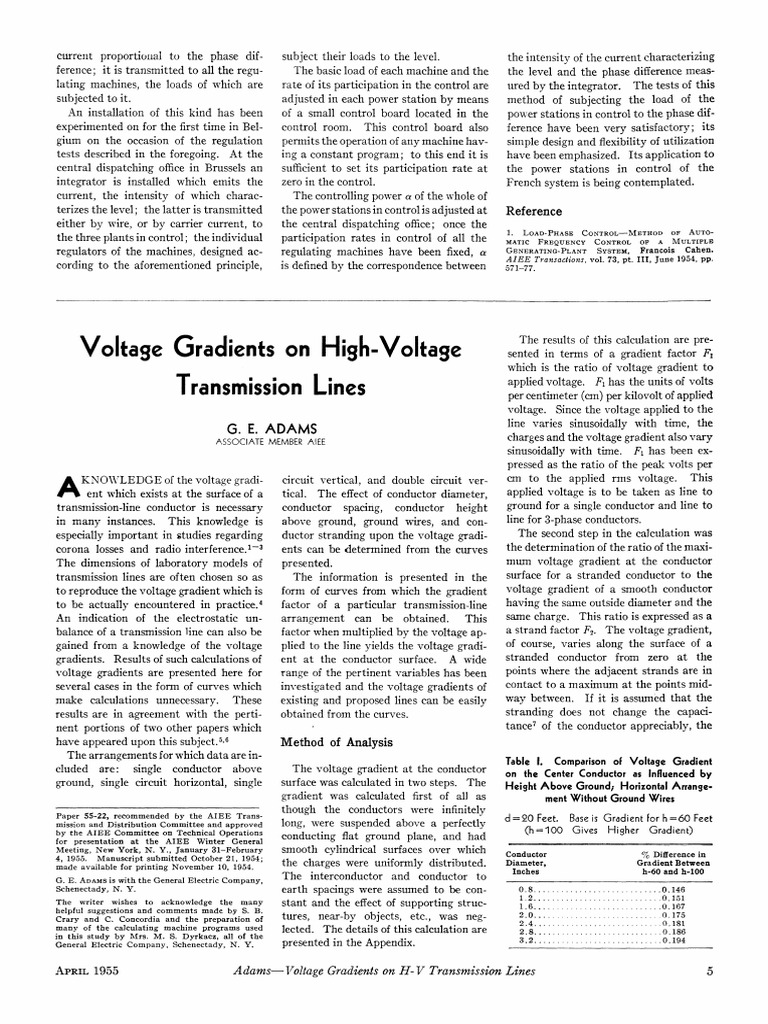 Voltage Gradient | PDF | Electric Power Transmission | Voltage