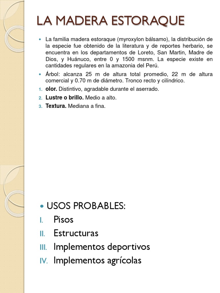 La Madera Estoraque | PDF