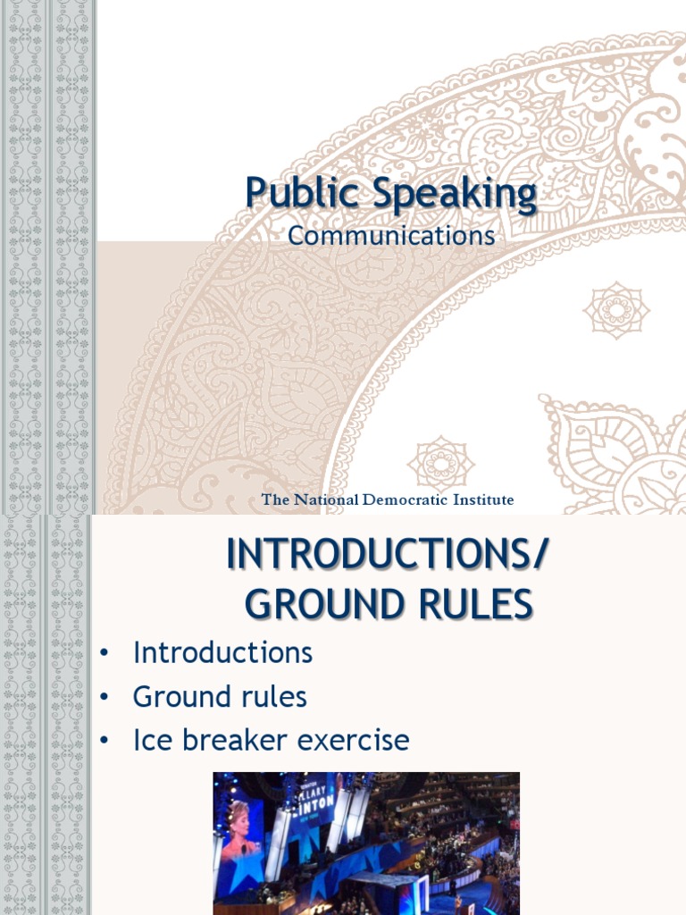 Public Speaking: Communications | PDF | Body Language | Public Speaking
