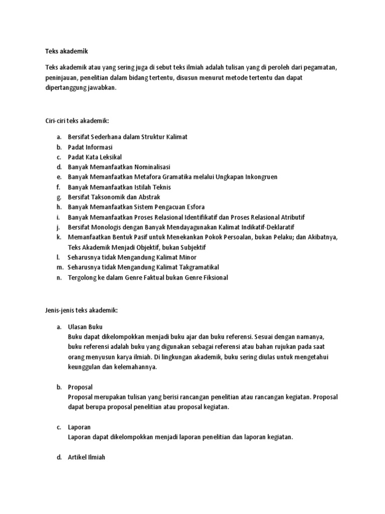 Teks Akademik | PDF