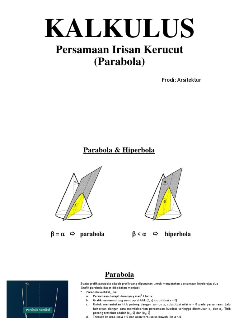 Persamaan Irisan Kerucut | PDF | Metode & Bahan Ajar