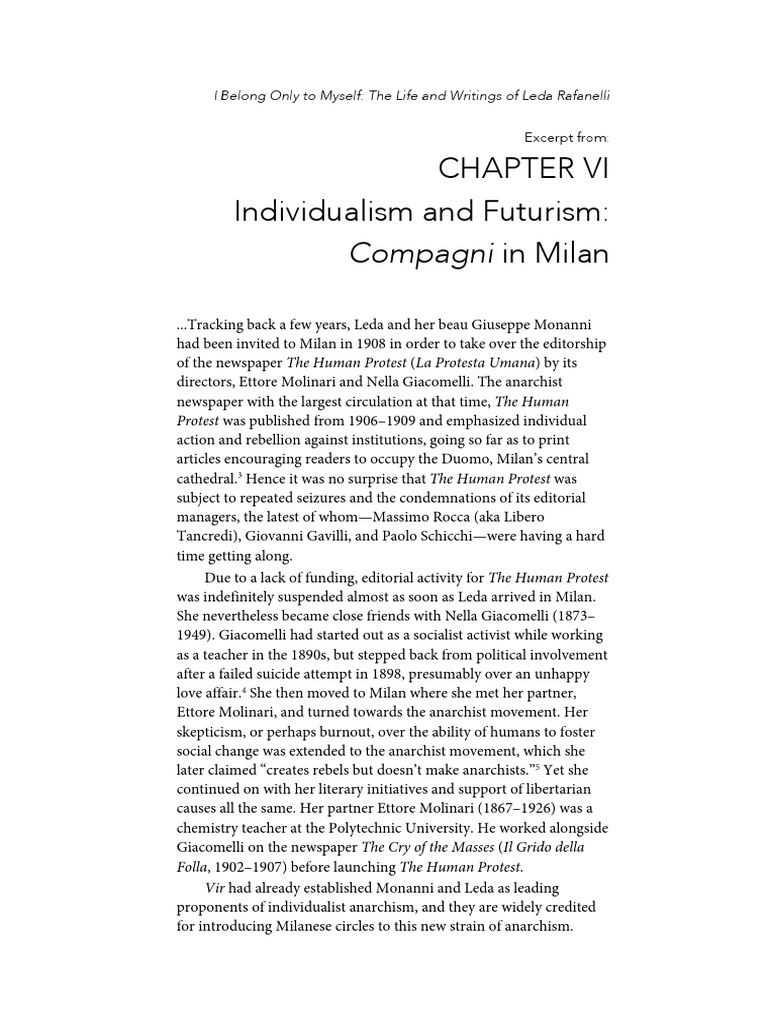 Leda Rafanelli's Life and Writings in Milan | PDF | Individualism ...