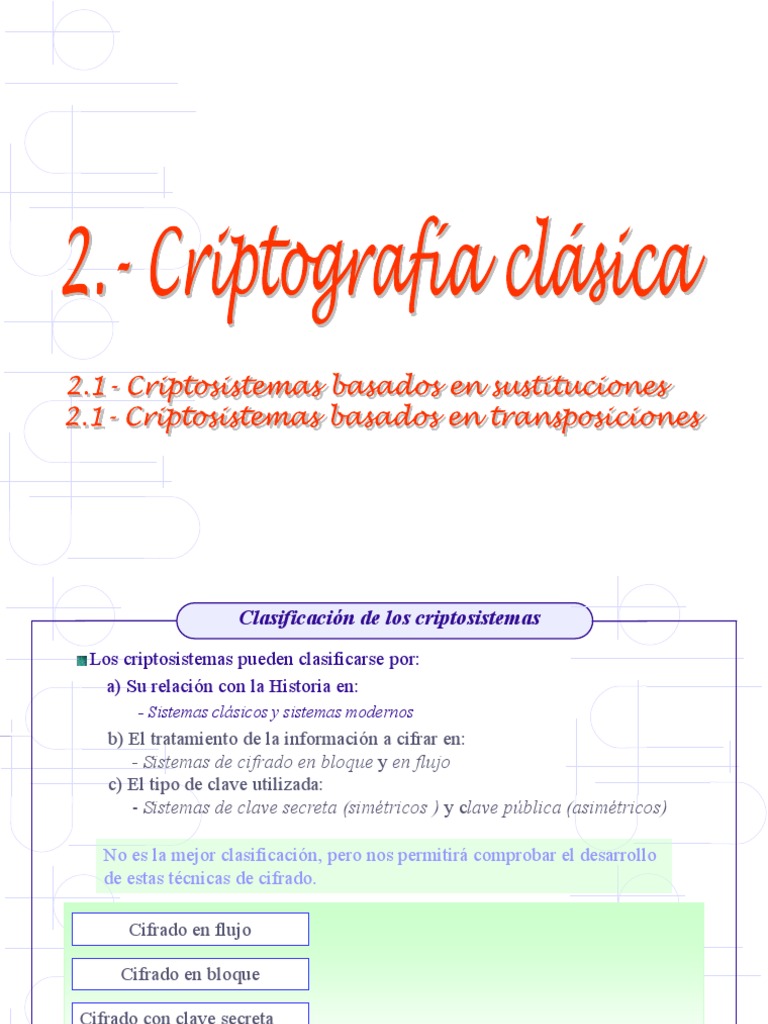 Criptografía Clásica | PDF | Criptografía | Clave (criptografía)