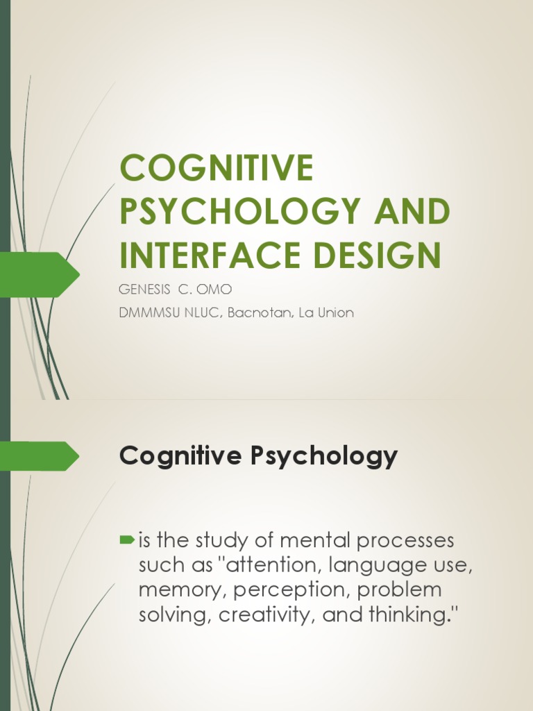 Cognitive Psychology & Interface Design | PDF | Attention | Perception