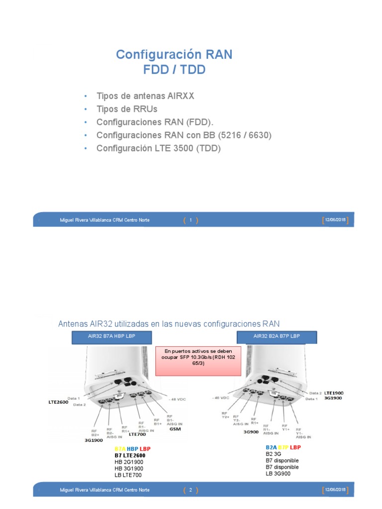 Configuraciones RAN PDF | PDF | Lte (Telecomunicaciones) | 3 G