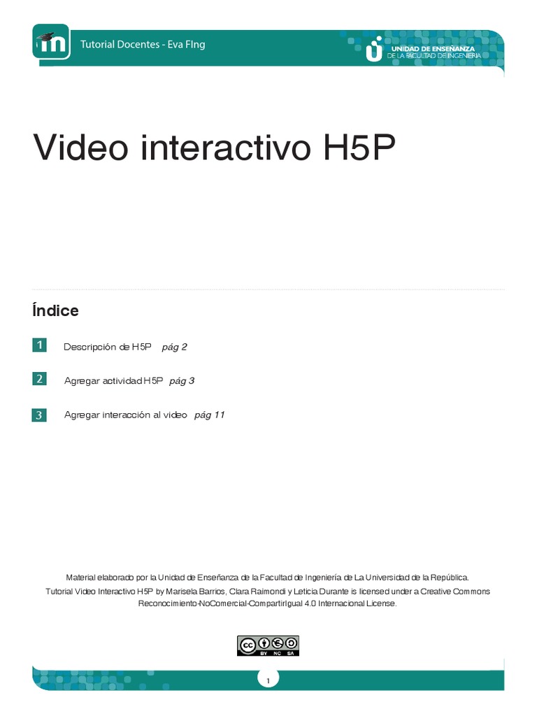 H5P Tutorial | PDF | Youtube | Hipervínculo
