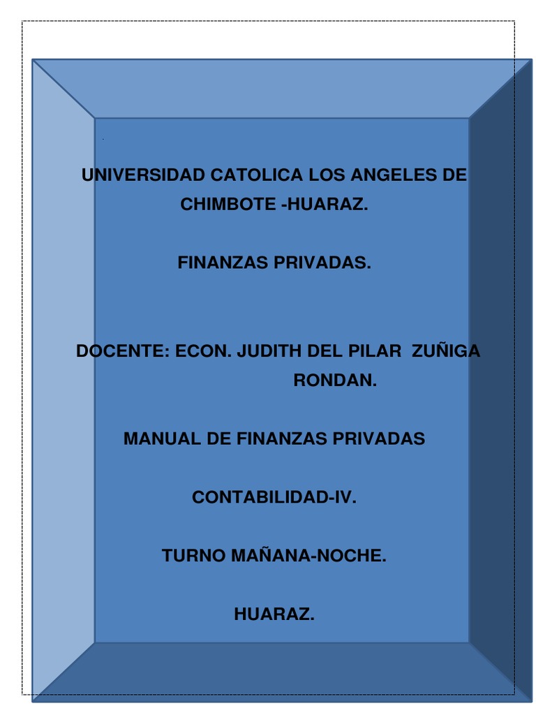 Finanzas Privadas Manual | PDF | Pagaré | Bancos