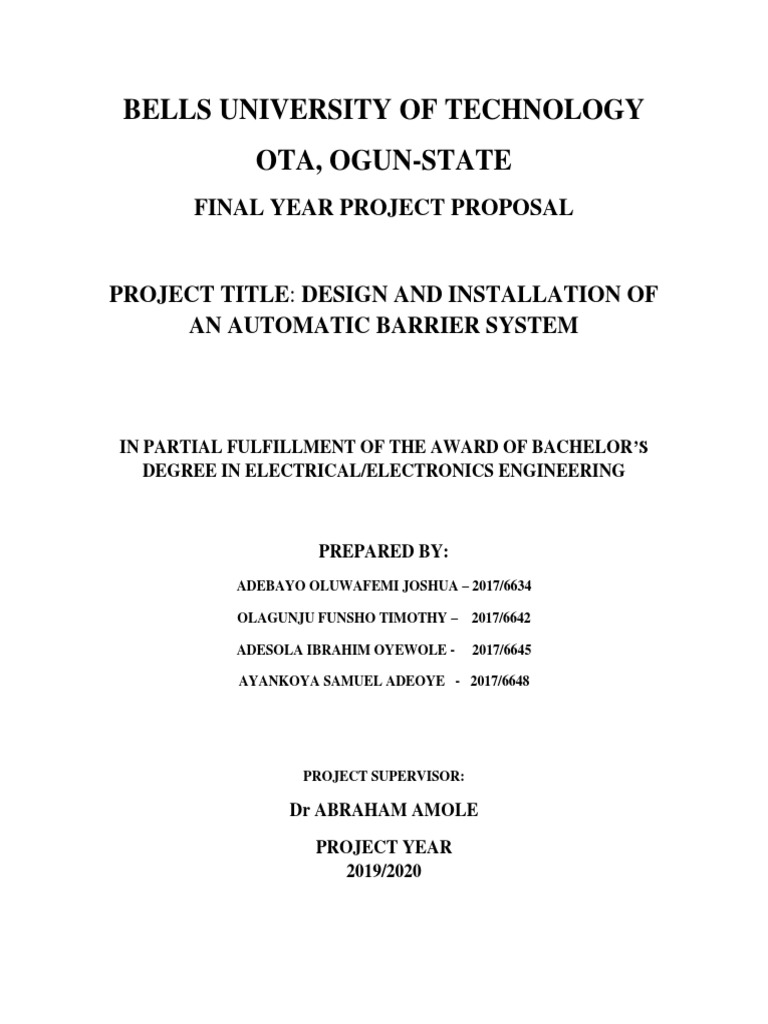 Final Year Project | PDF