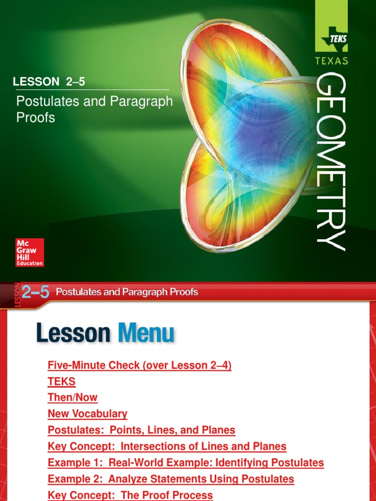 GEOMETRY POSTULATES AND PARAGRAPH PROOFS | PDF | Axiom | Mathematical Proof