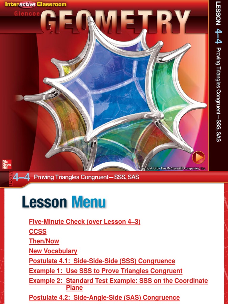 Triangle Congruence: SSS & SAS Proofs | PDF | Geometry | Logic