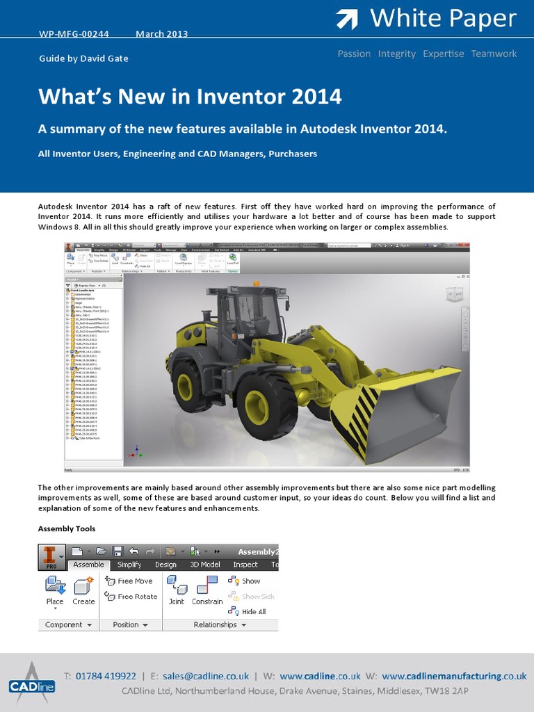 Inventor2014 Whats New | PDF | Computing And Information Technology | Teaching Mathematics
