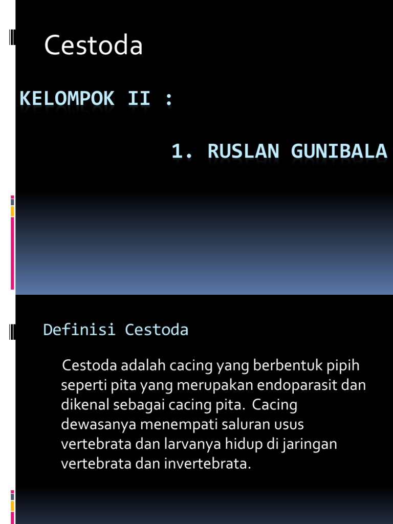 Struktur dan Klasifikasi Cestoda | PDF