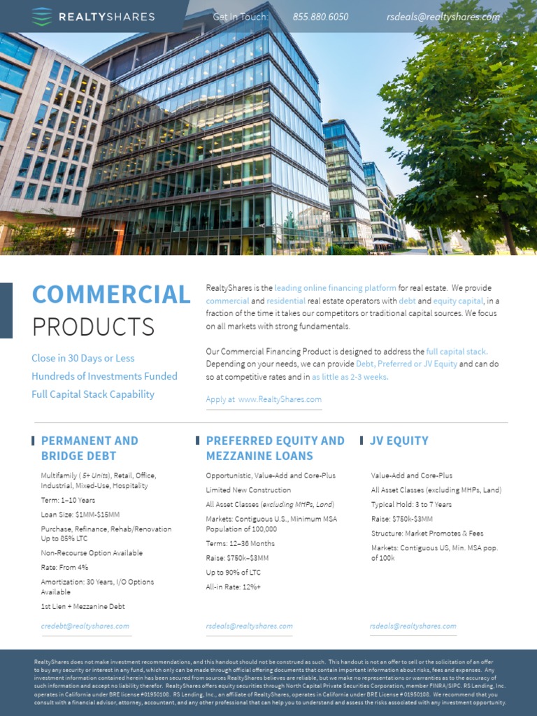 Commercial Handout | PDF | Mezzanine Capital | Debt