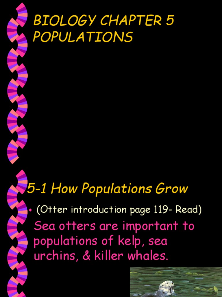 Biology Chapter 5 Populations | PDF | Logistic Function | Reproduction