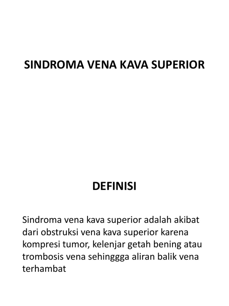 Sindroma Vena Kava Superior | PDF