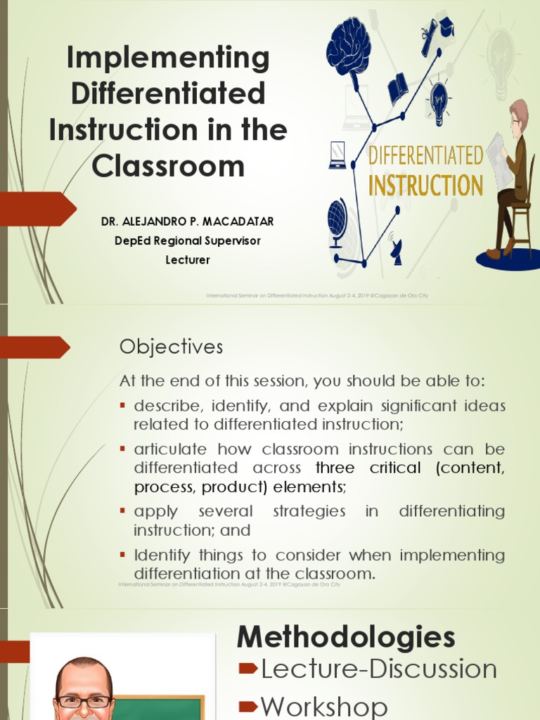 Implementing Differentiated Instruction in The Classroom: Dr. Alejandro ...