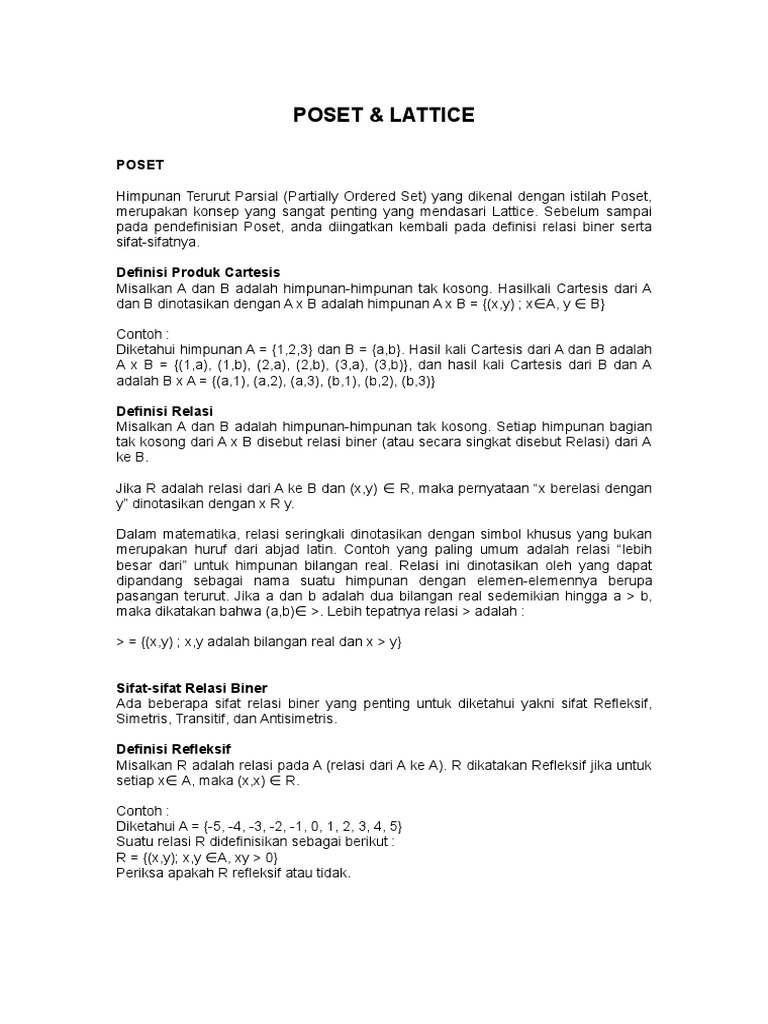 Poset Lattice | PDF