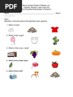 Grade 1 Sses Science | PDF | Learning | Force