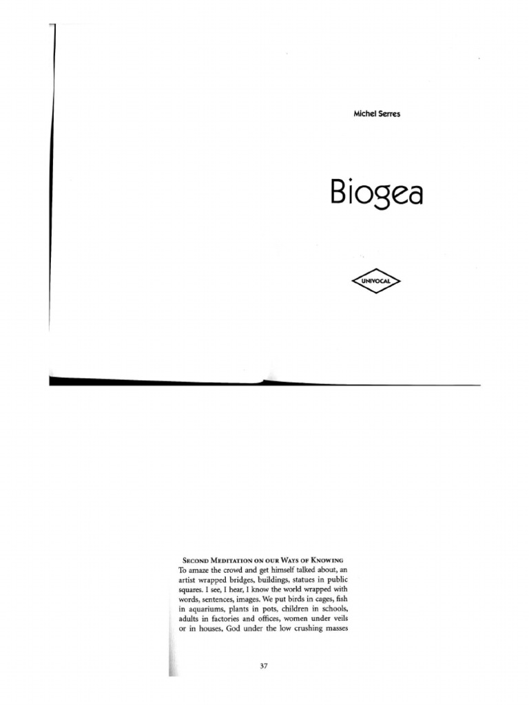 Biogea Michel Serres PDF | PDF
