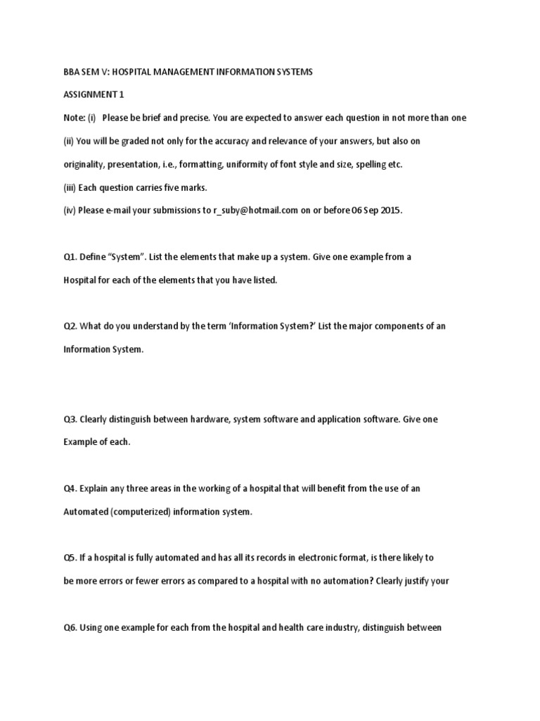 HMIS Question Bank | PDF