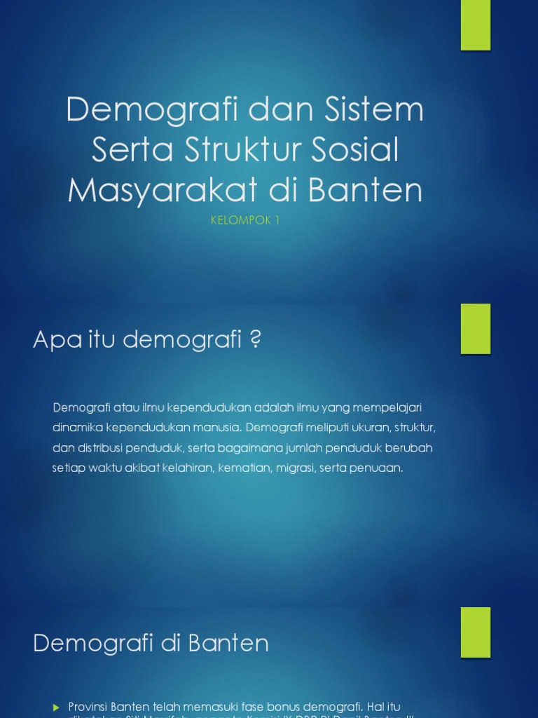 Demografi Dan Sistem Serta Struktur Sosial Masyarakat Di | PDF
