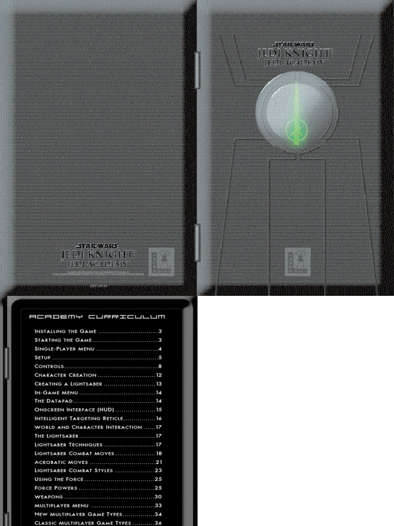 Star Wars - Jedi Academy - Manual PDF | PDF | Jedi | Texture Mapping