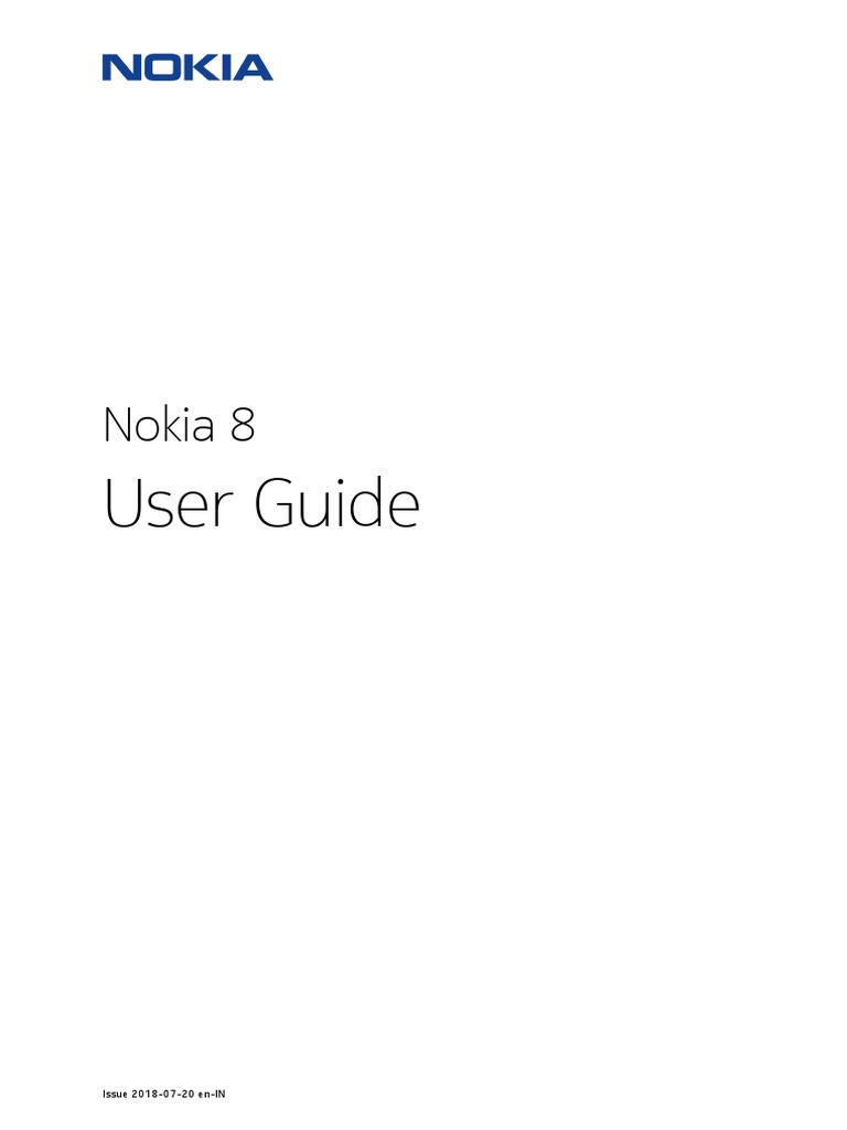 Nokia 8 User Guide | PDF | Gmail | Bluetooth