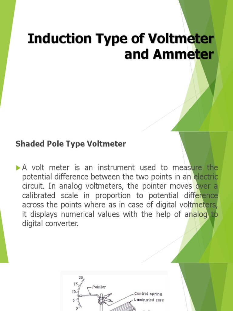 Induction Type of Voltmeter and Ammeter | PDF